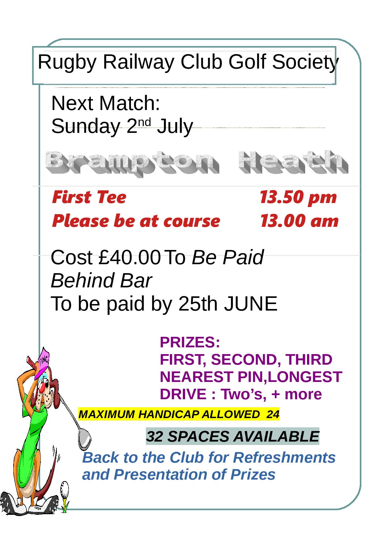 The Rugby Railway Club - In the heart of Rugby