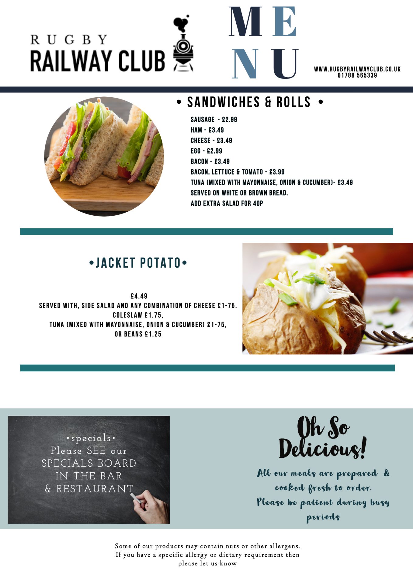 Restaurant - Rugby Railway Club